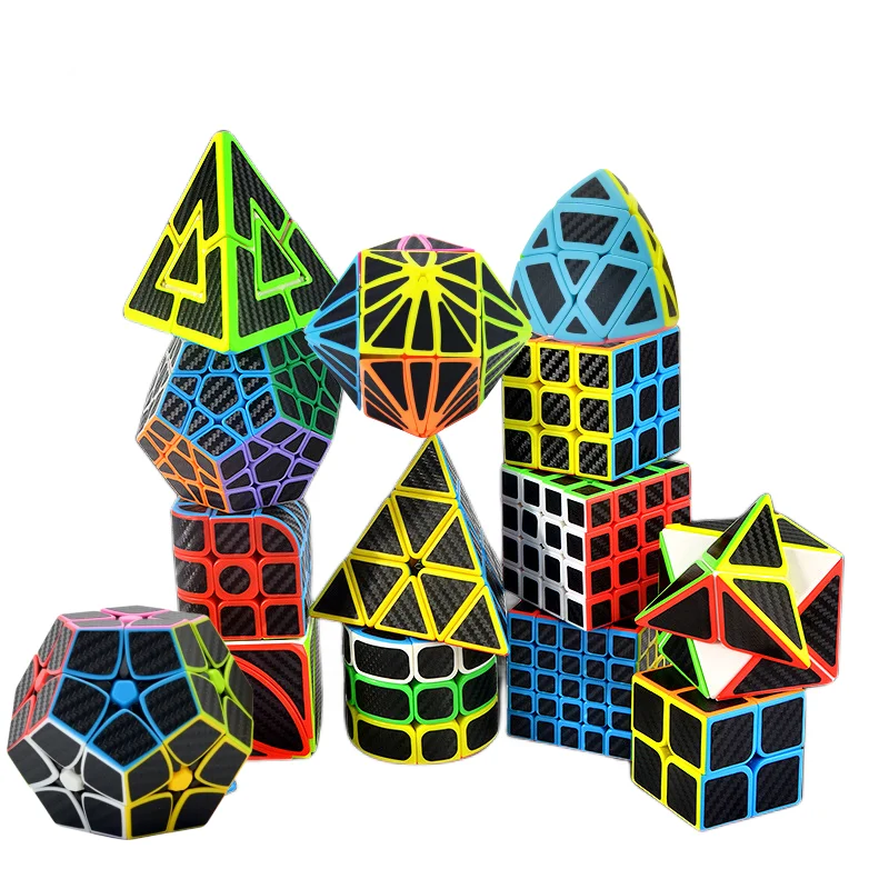 QIYI-MOYU-Fanxin-Full-kinds-Cube-2x2-3x3x3-4x4-5x5-Carbon-Fiber-Sticker ...
