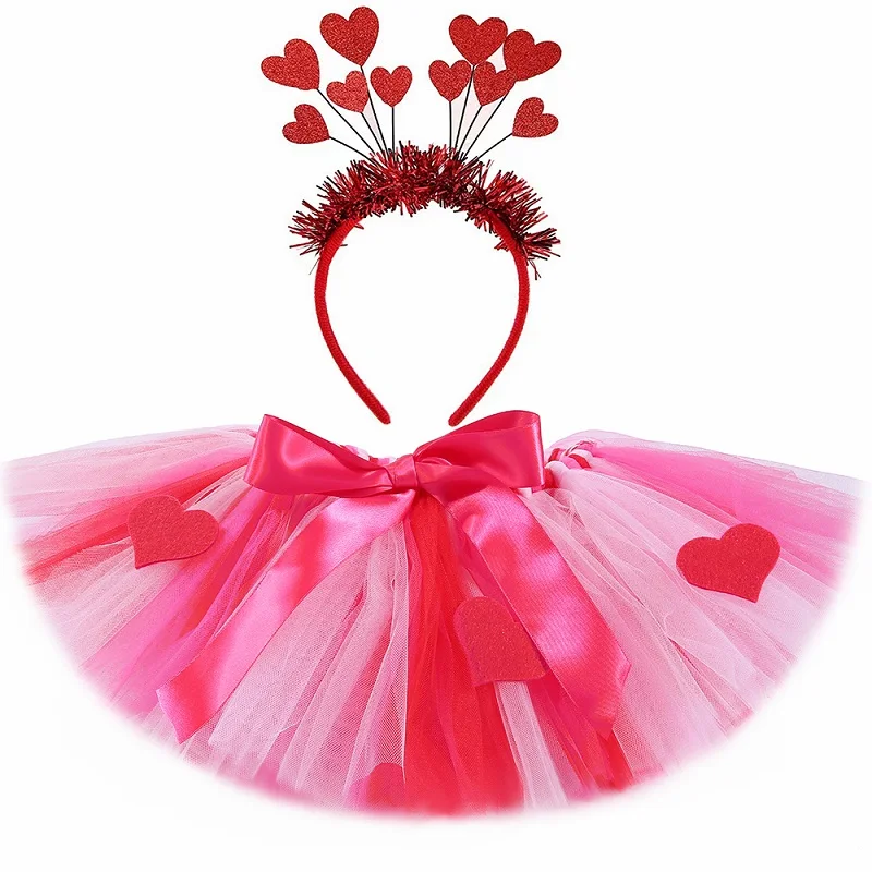 Falda tutú con corazones de amor para niñas pequeñas, disfraz de tutú de cumpleaños para el día ...