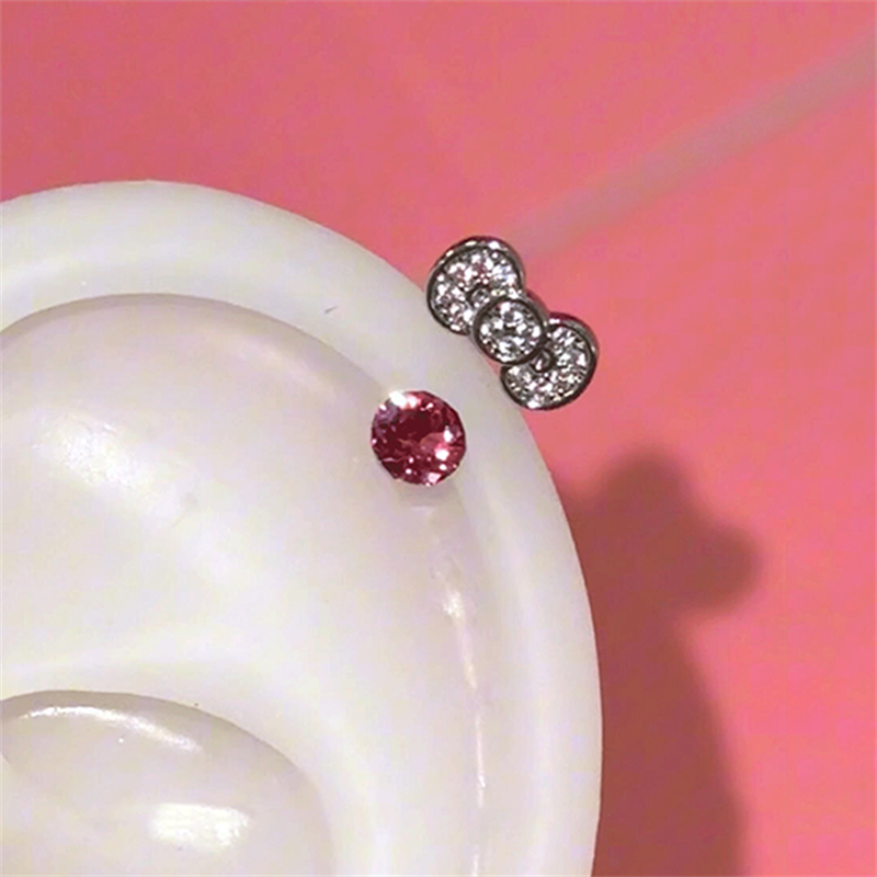 Ruby Kitty Helix Earrings | Dagiba Jewelry