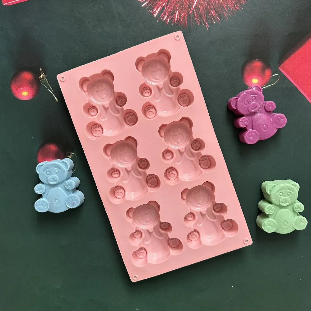 6-Holes-3D-Lovely-Bear-Form-Cake-Mold-Silicone-Mold-Baking-Tools ...