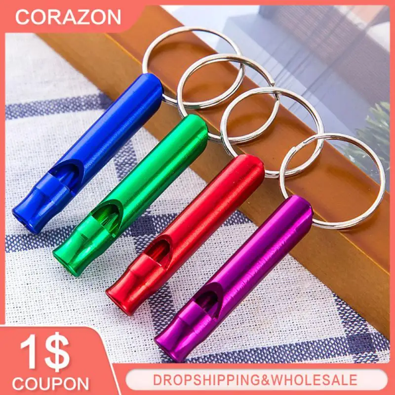 Metal-Whistle-For-Pet-Pendant-With-Keychain-Keyring-For-Survival ...