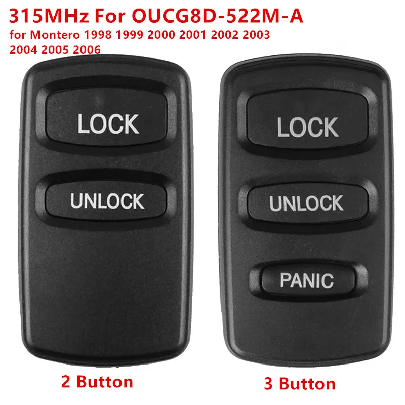 KEYECU Remote Control Car Key With 2 3 Buttons 315MHz for Mitsubishi ...