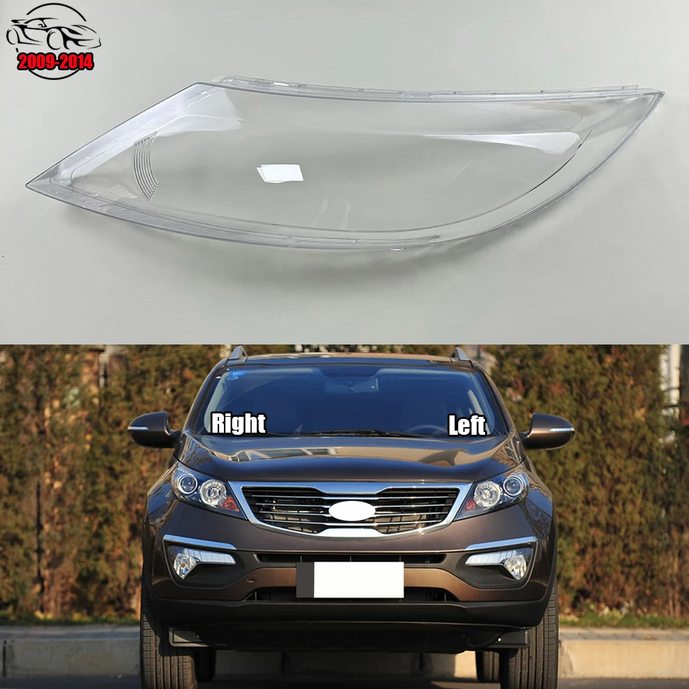 For Kia Sportage R 2009-2014 Front Headlight Cover Transparent Headlamp ...