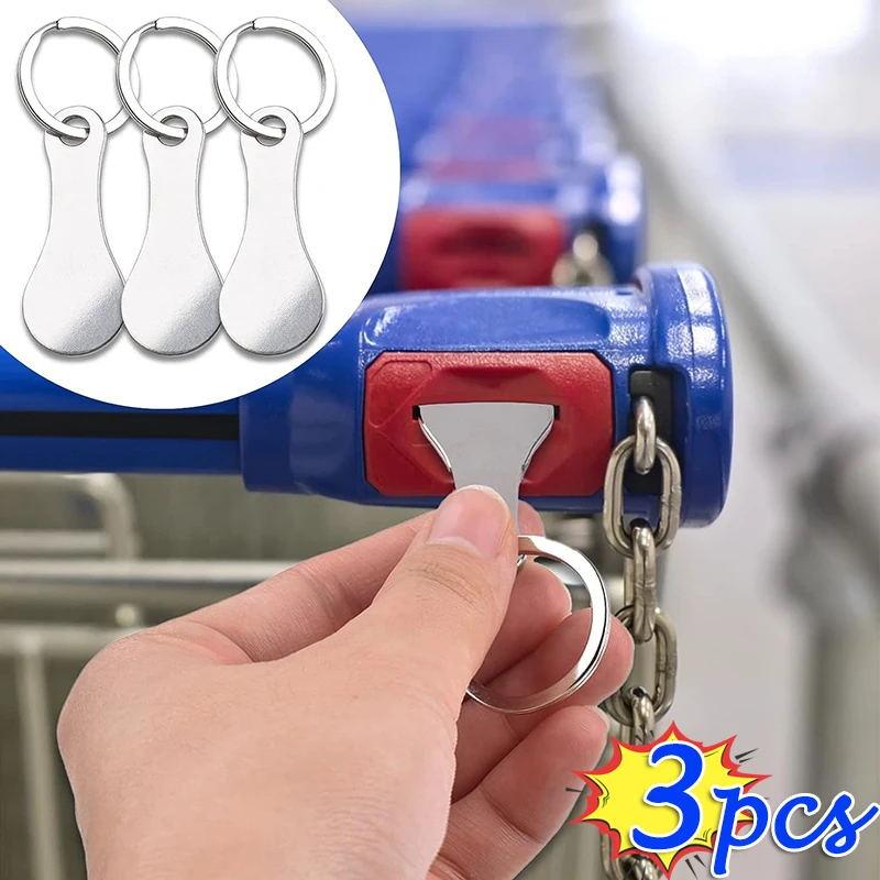 1-2-3PCS-Shopping-Cart-Token-Key-Ring-Recycled-Alloy-Key-Chain-Keyring ...