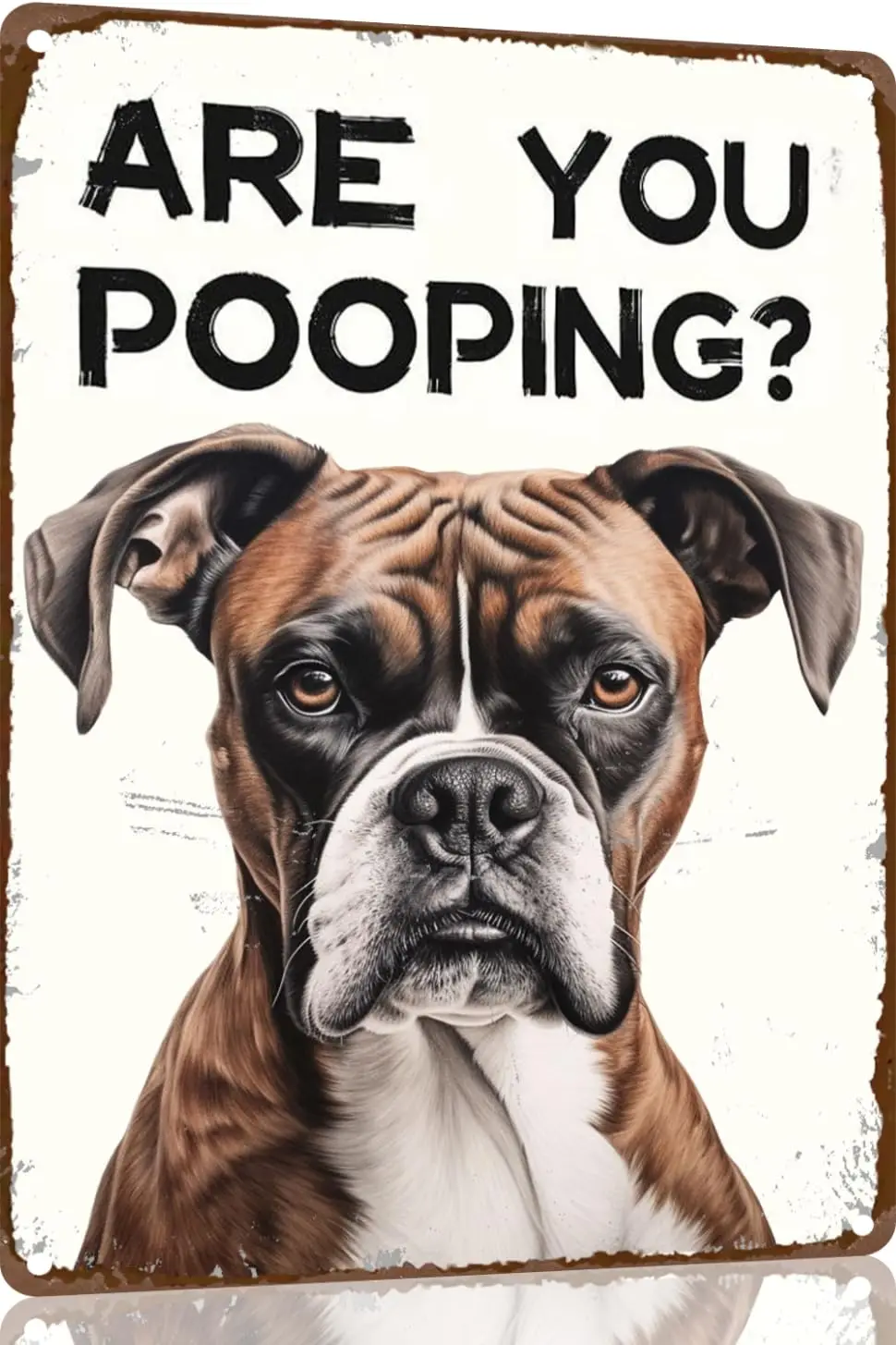 TopPacific-Funny-Boxer-Dog-Are-You-Pooping-Metal-Signs-Vintage ...