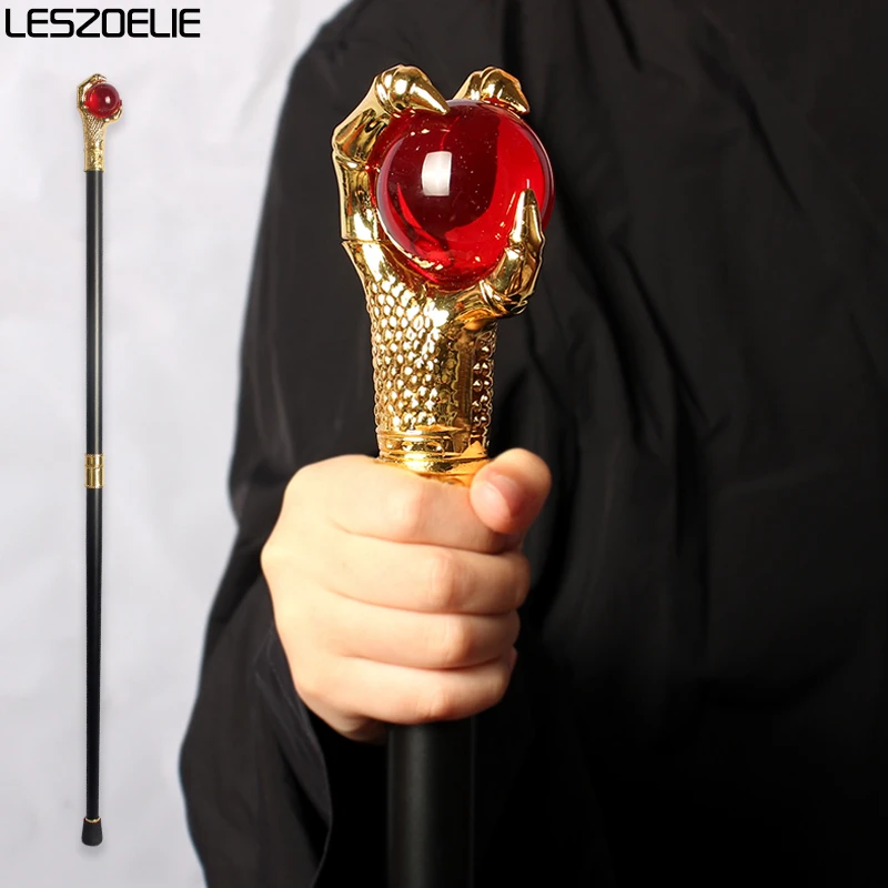 Gold Dragon Claw Red Crysta Ball Luxury Walking Stick Men And Women ...