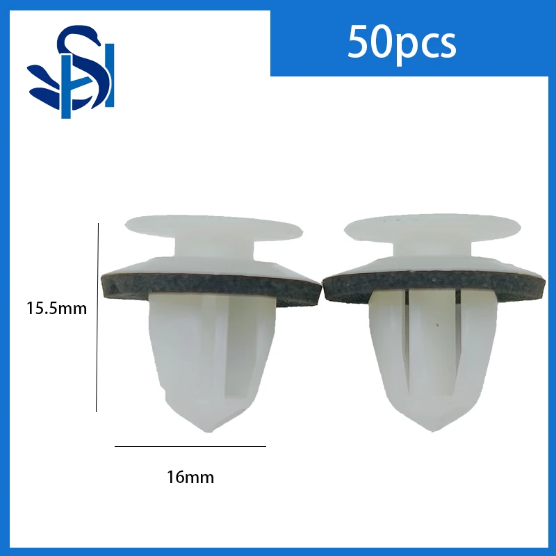 15-5x16mm-50pcs-Door-Panel-Clip-with-Seal-Ring-Fastener-Rivet-Bumper ...