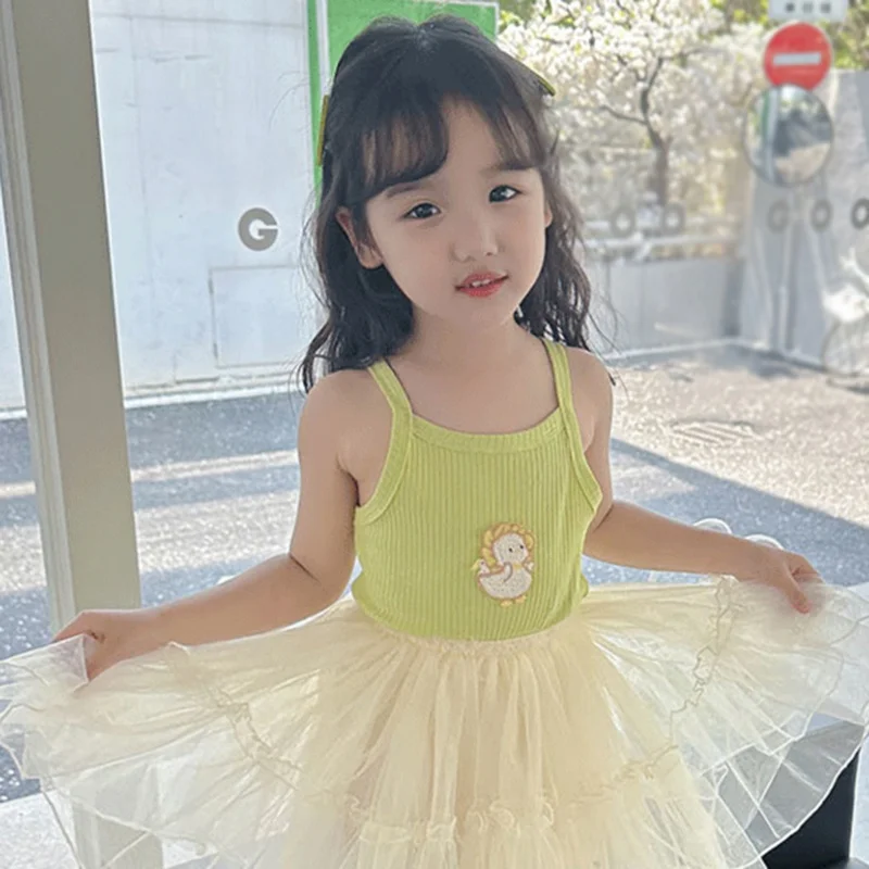 Summer-Tank-Tops-For-Girls-Cartoon-Print-Cotton-Kid-Short-Sleeve-Tops ...
