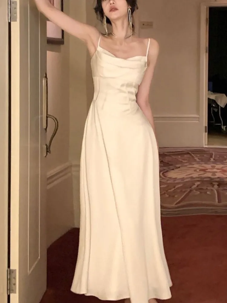 Women-s-Sleeveless-V-Neck-Spaghetti-Strap-Camisole-Dress-A-Line ...