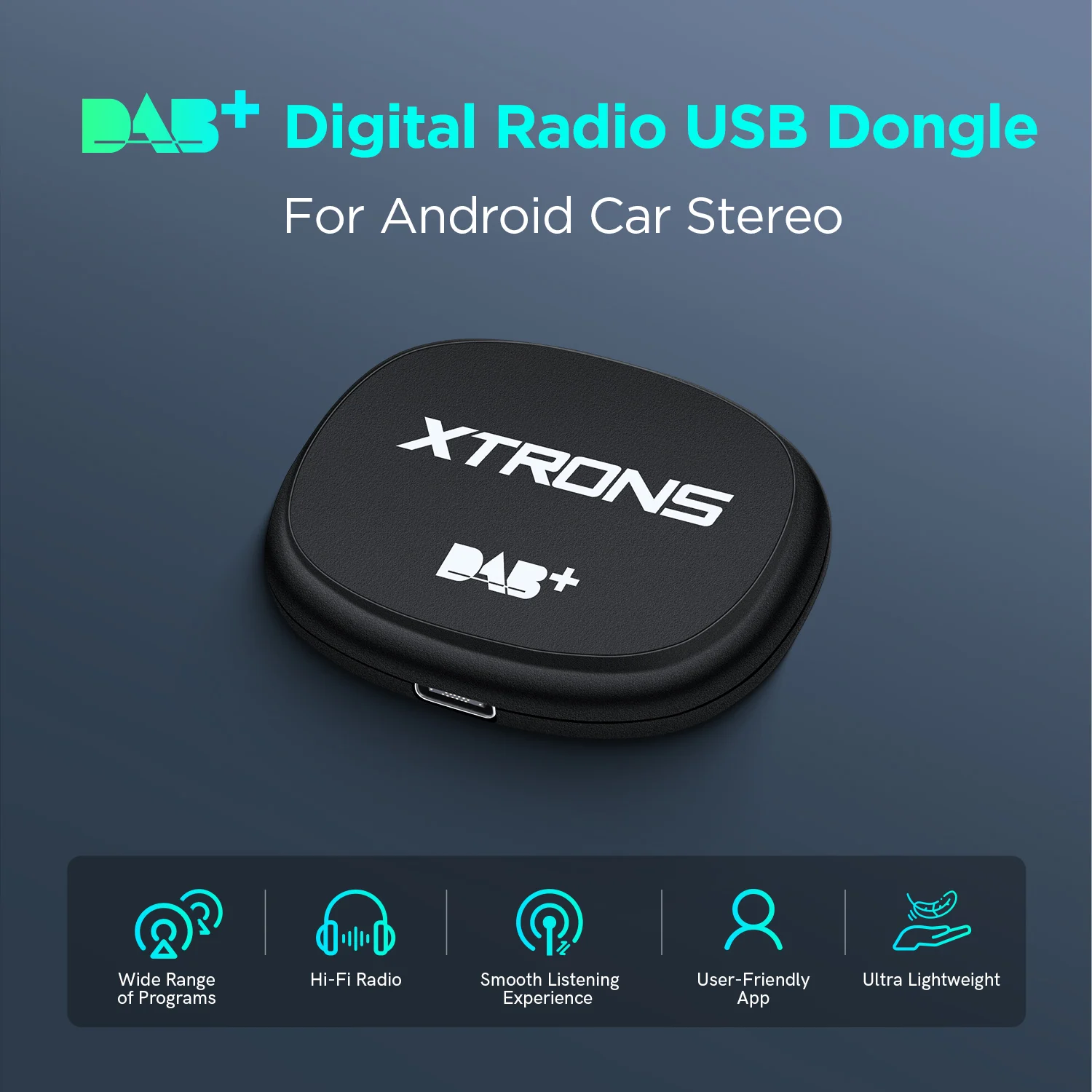 XTRONS ACUSBDAB06 DAB+ Digital Radio USB Dongle for Android Car Stereo ...