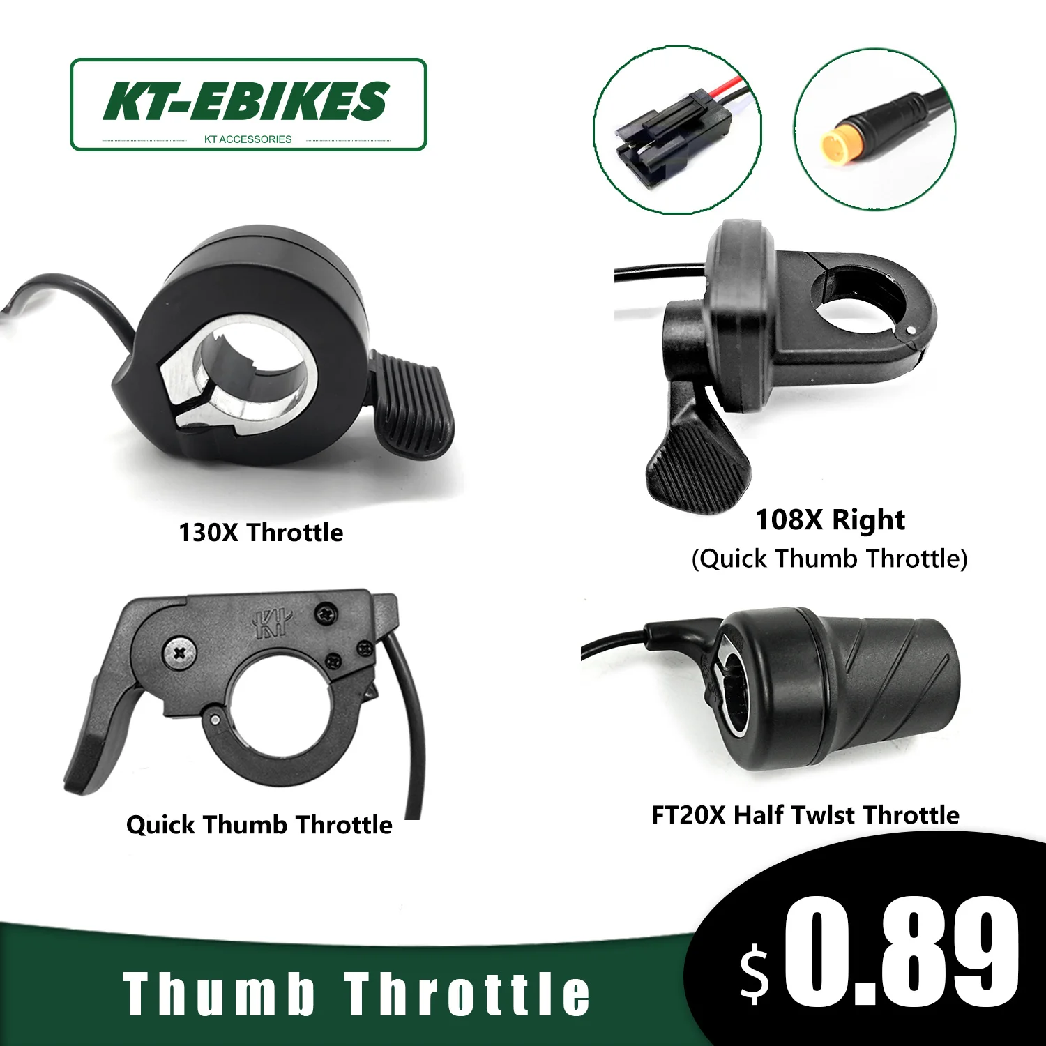 Electric Motorcycle E-bike Thumb Finger Gas Trigger Throttle 130X 108X ...