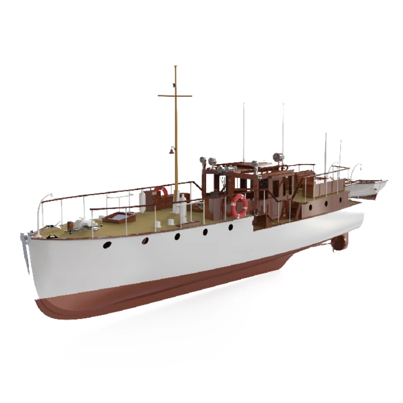 Remote-Control-Boat-880mm-1-18-Wooden-Boat-Model-Bluebird-Yacht-Laser ...