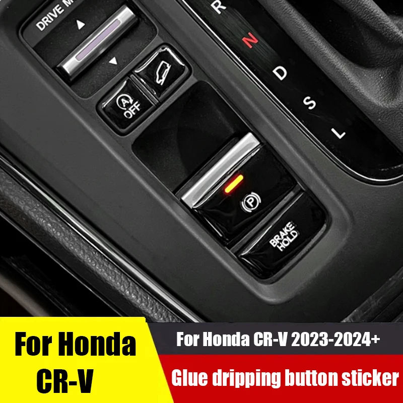 For-Honda-CR-V-2023-2024-Gear-button-sticker-drip-adhesive-steering ...