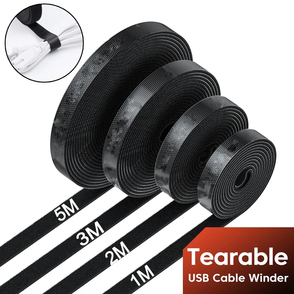 Tearable-Cable-Winder-Organizer-Tape-Multifunction-Data-Cord-Headphone ...