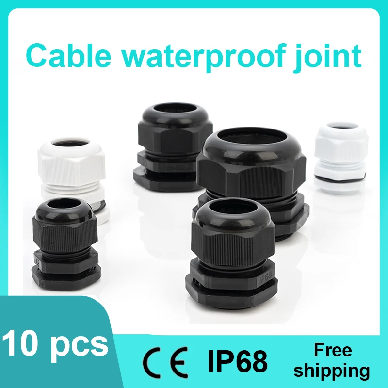 10pcs-Waterproof-Cable-Gland-PG7-PG9-PG13-5-PG16-PG11-Black-Plastic ...