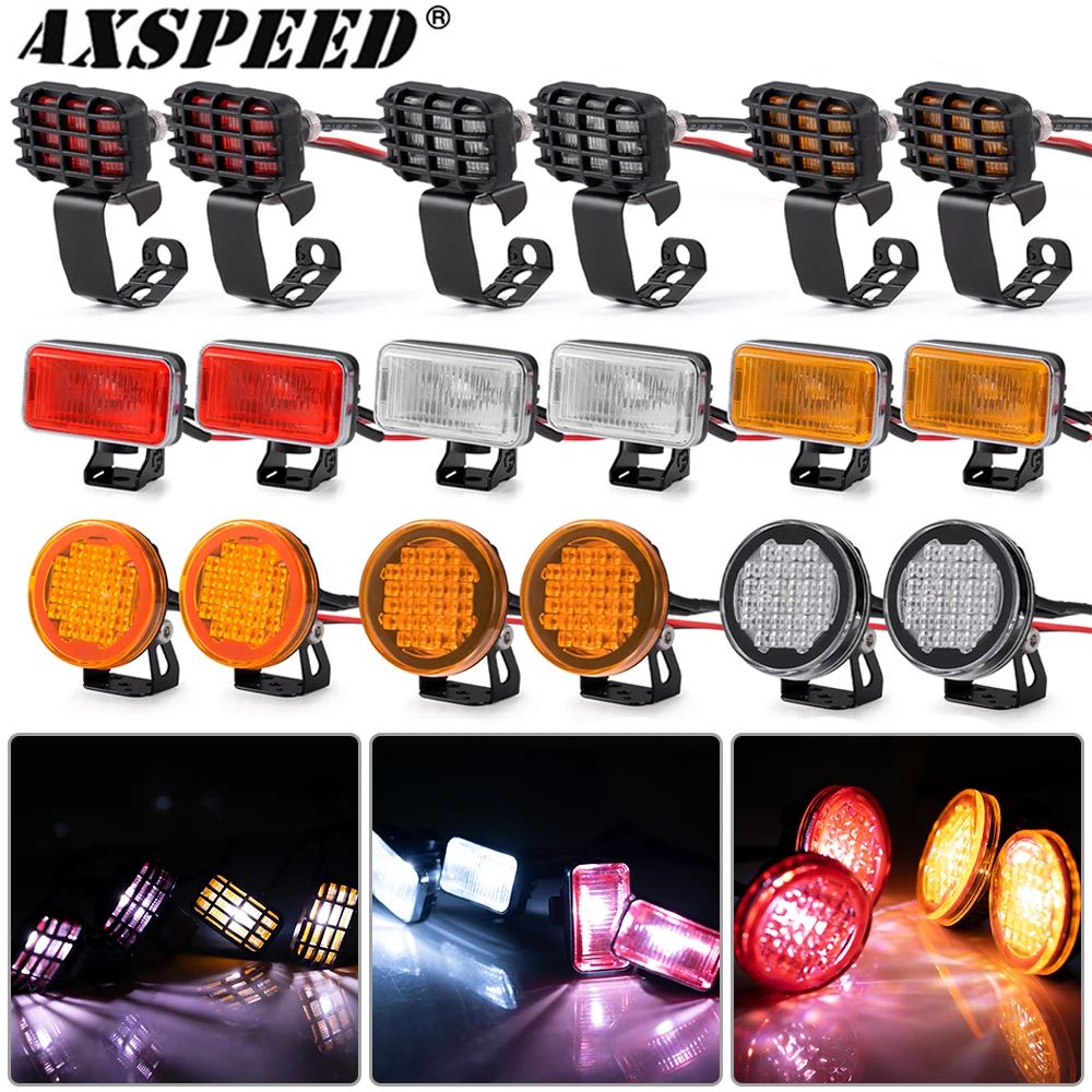 AXSPEED RC Car Roof Light LED Headlights Spotlight for Axial SCX10 ...