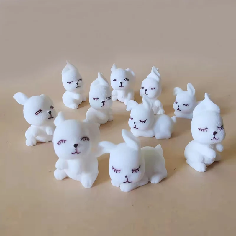 Objets décoratifs,Lapin et lapin miniatures,10 pièces,joli gnome de ...