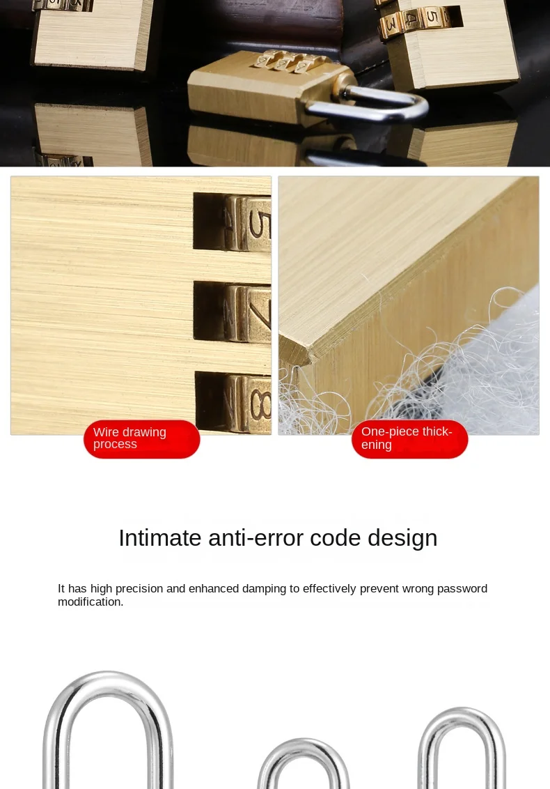 Serrure - barillet,Cadenas antivol à code en métal pour bagages,serrure ...