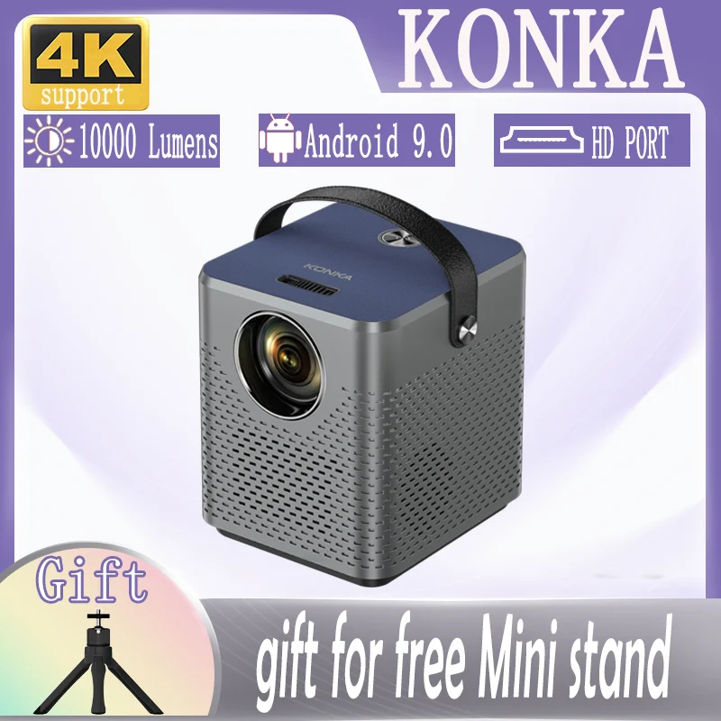 Konka-Portable-Projector-4K-5G-WIFI-Android-9-0-Bluetooth-Home-Theater ...
