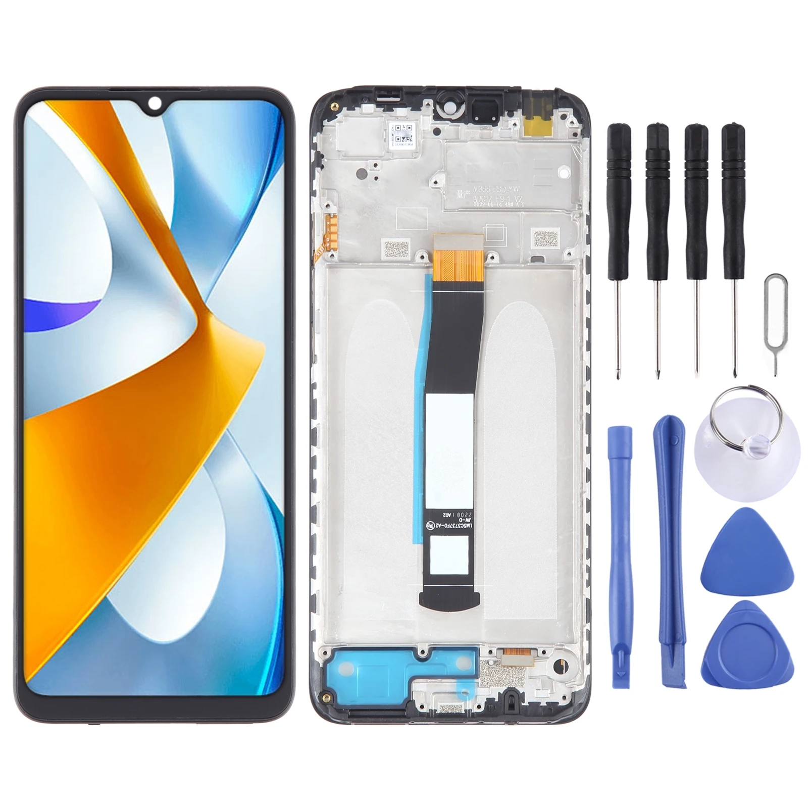 LCD Screen for Xiaomi Poco C40 Digitizer Full Assembly with Frame ...