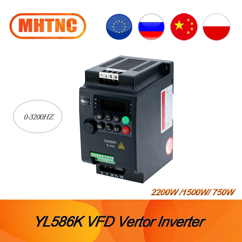 0-75kw-1-5kw-2-2kw-YL586K-VDF-Vector-Inverter-Single-Phase-Input-three ...