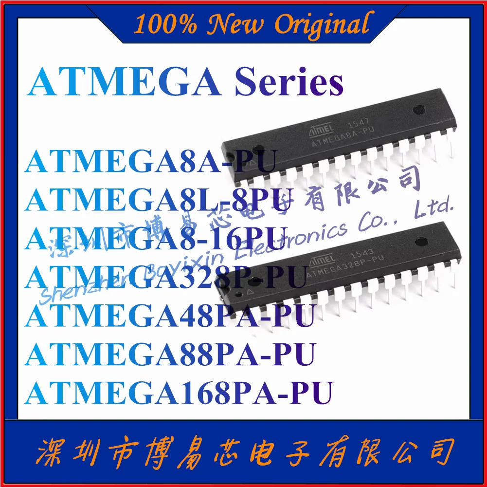 ATMEGA8A-PU ATMEGA8L-8PU, ATMEGA8-16PU, ATMEGA48PA-PU, ATMEGA88PA-PU, ATMEGA, IC, MCU, DIP-28