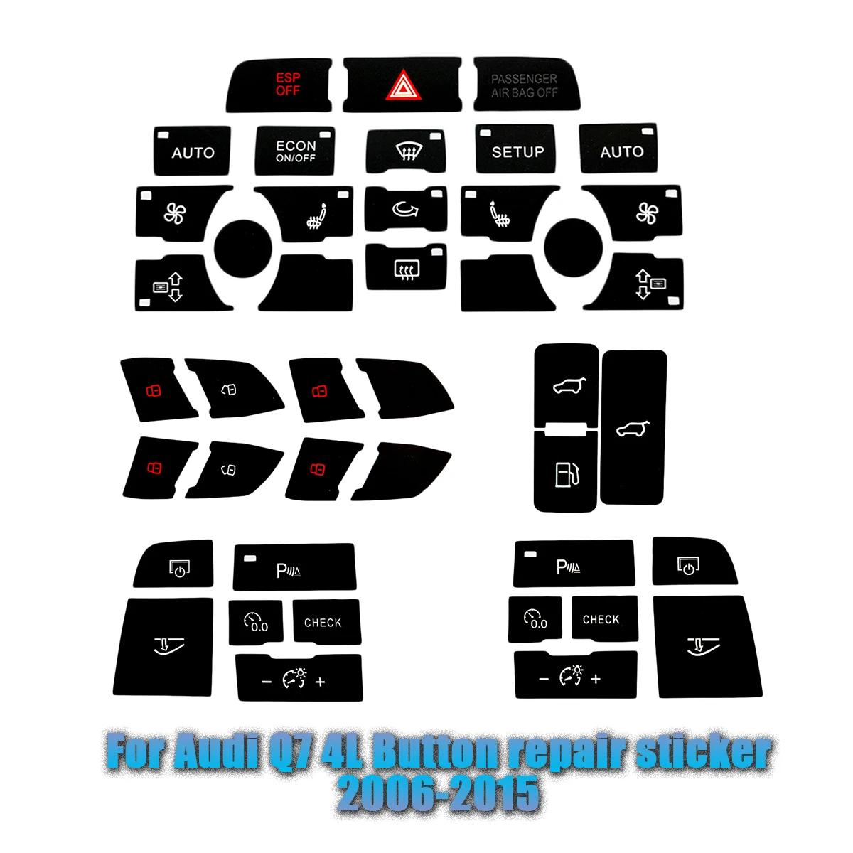 For-Audi-Q7-Button-Repair-Stickers-2006-To-2015-For-Audi-Q7-4L ...