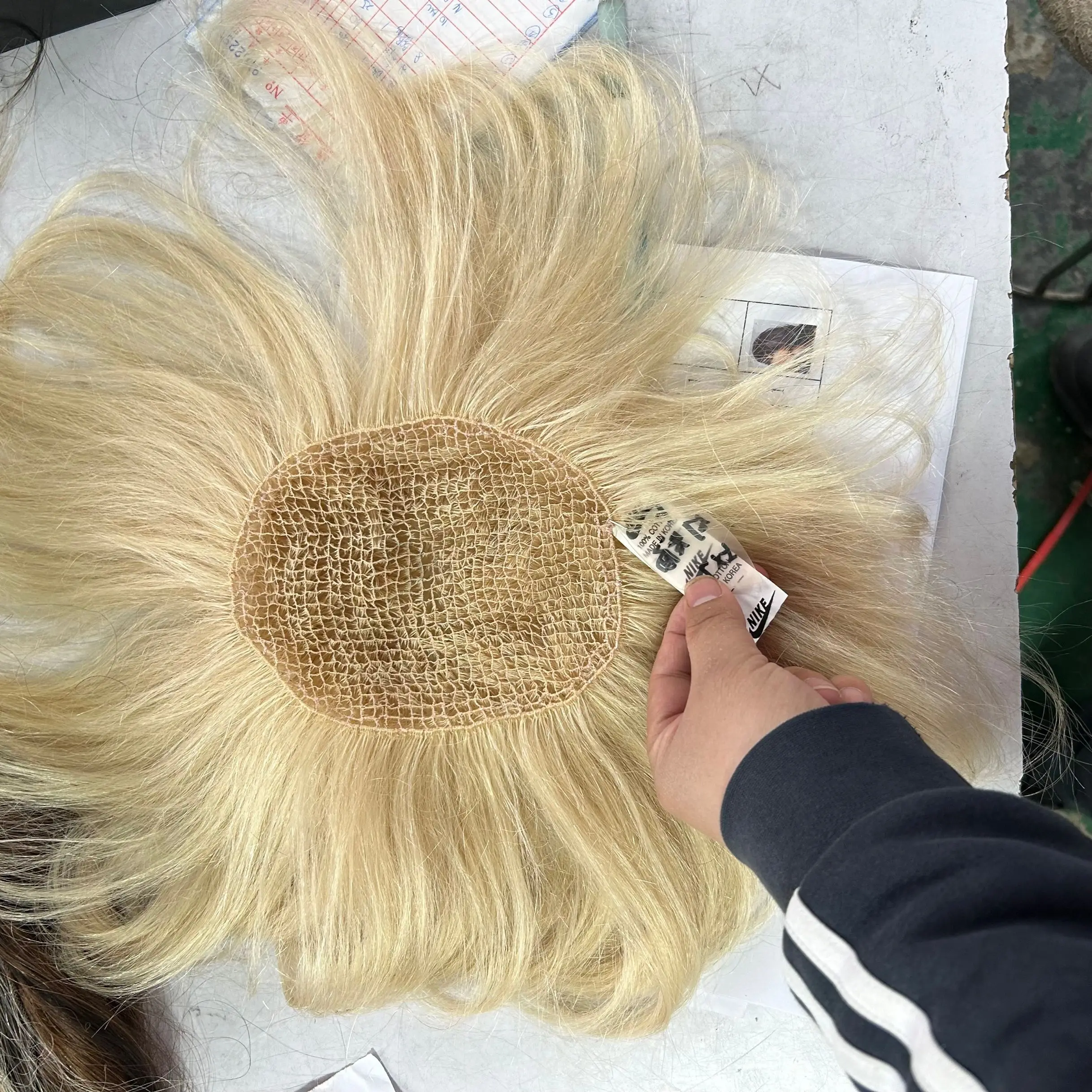 16-Natural-Straight-5x7-inches-Fishnet-Integration-Hair-with-Chinese ...