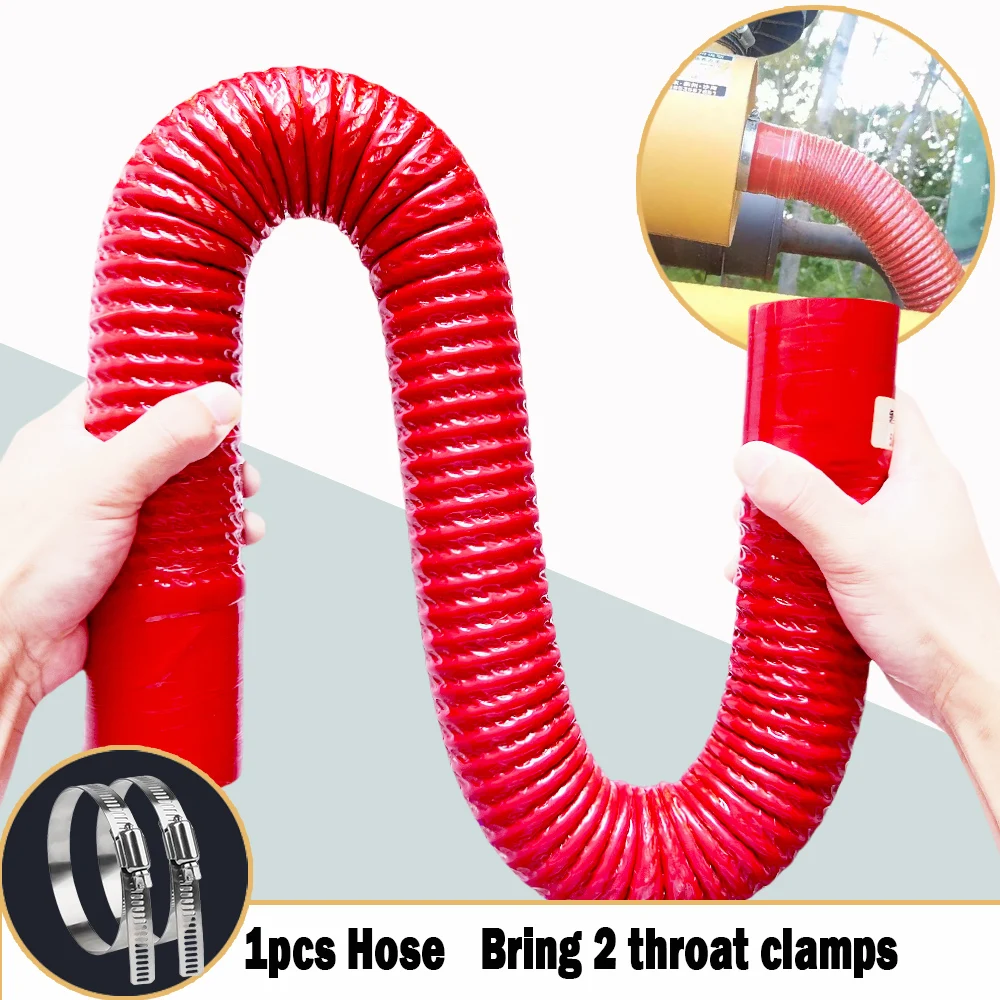 Red-steel-wire-corrugated-pipe-Water-Radiator-Tube-for-Air-Intake-High ...