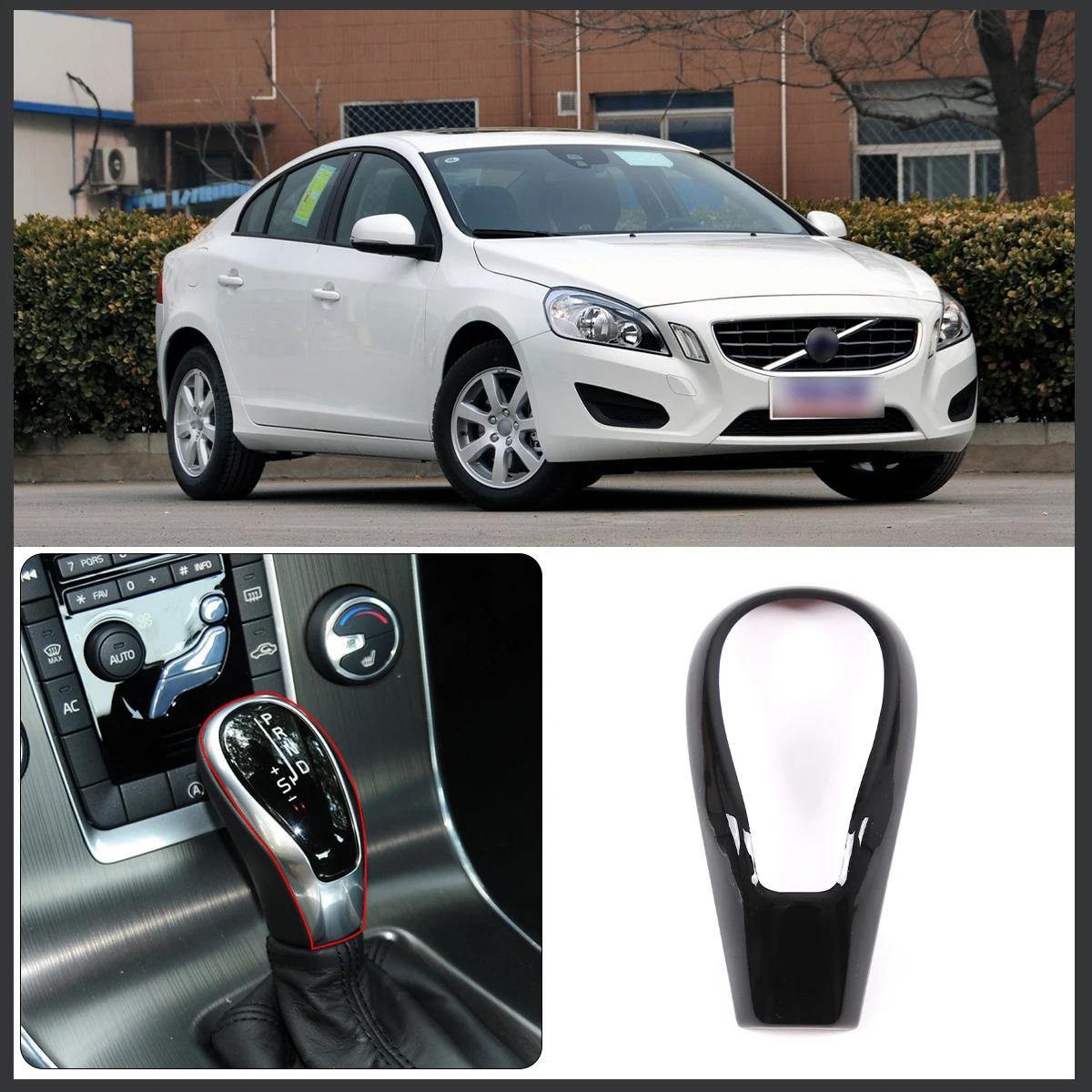 For Volvo XC60 S60 S80 V60 V40 Car styling Gear head cover sticker ABS ...