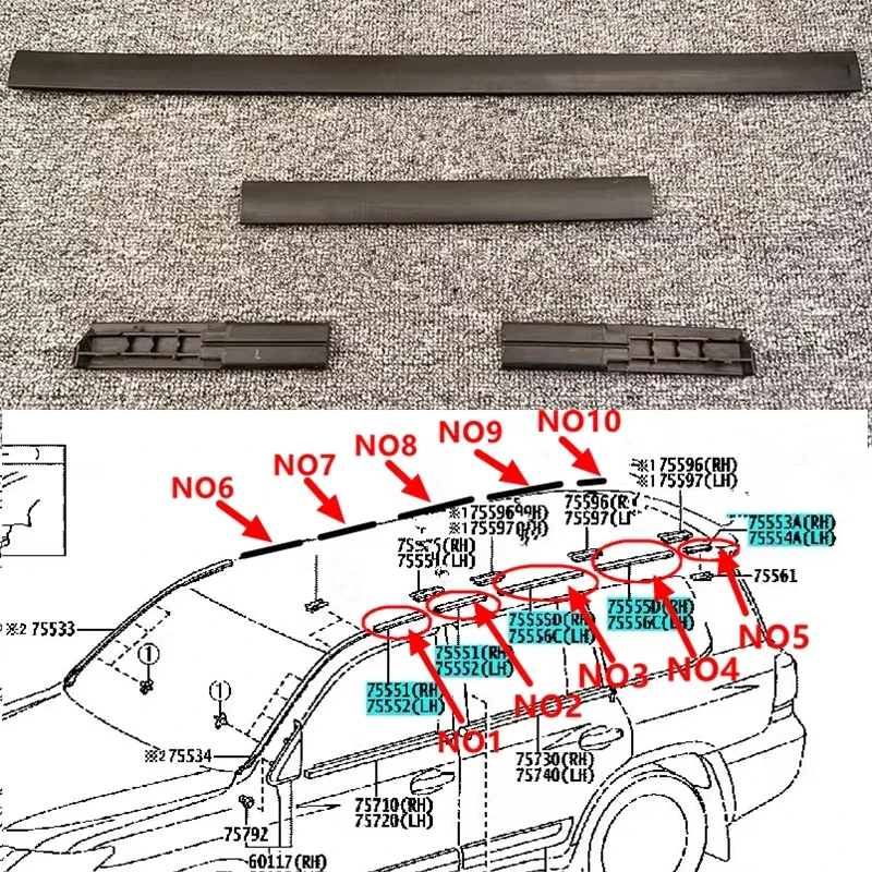 1pcs Car Moulding Windshield Sunroof Roof Sealing Strip For Toyota Land ...