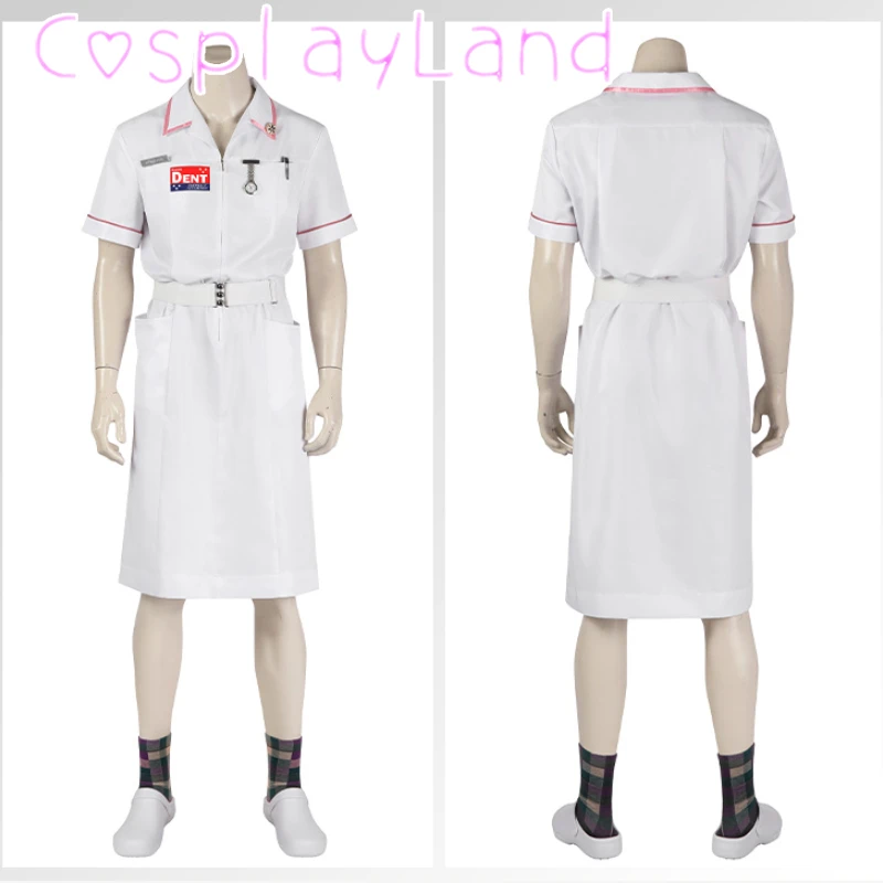 White Nurse Suit Cosplay Costume Disguise Joker Nurse Costumes with ...