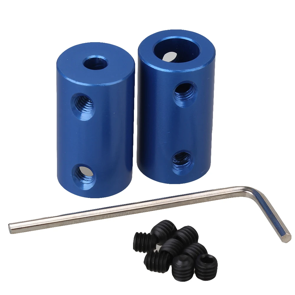 2-x-Shaft-Rigid-Motor-Wheel-Coupling-Coupler-Alumlnum-Casing-With-Screw ...