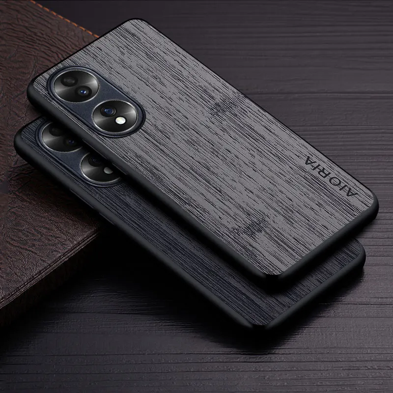 Case-for-Honor-70-5G-funda-bamboo-wood-pattern-Leather-phone-cover ...