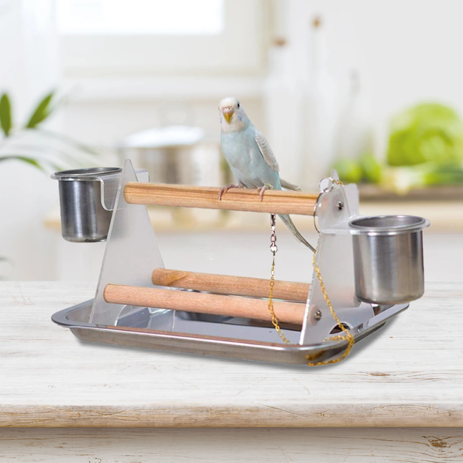 Parrot-Desktop-Stand-Wood-Play-Stand-Tripod-For-Pet-Birds-Pet-Bird ...