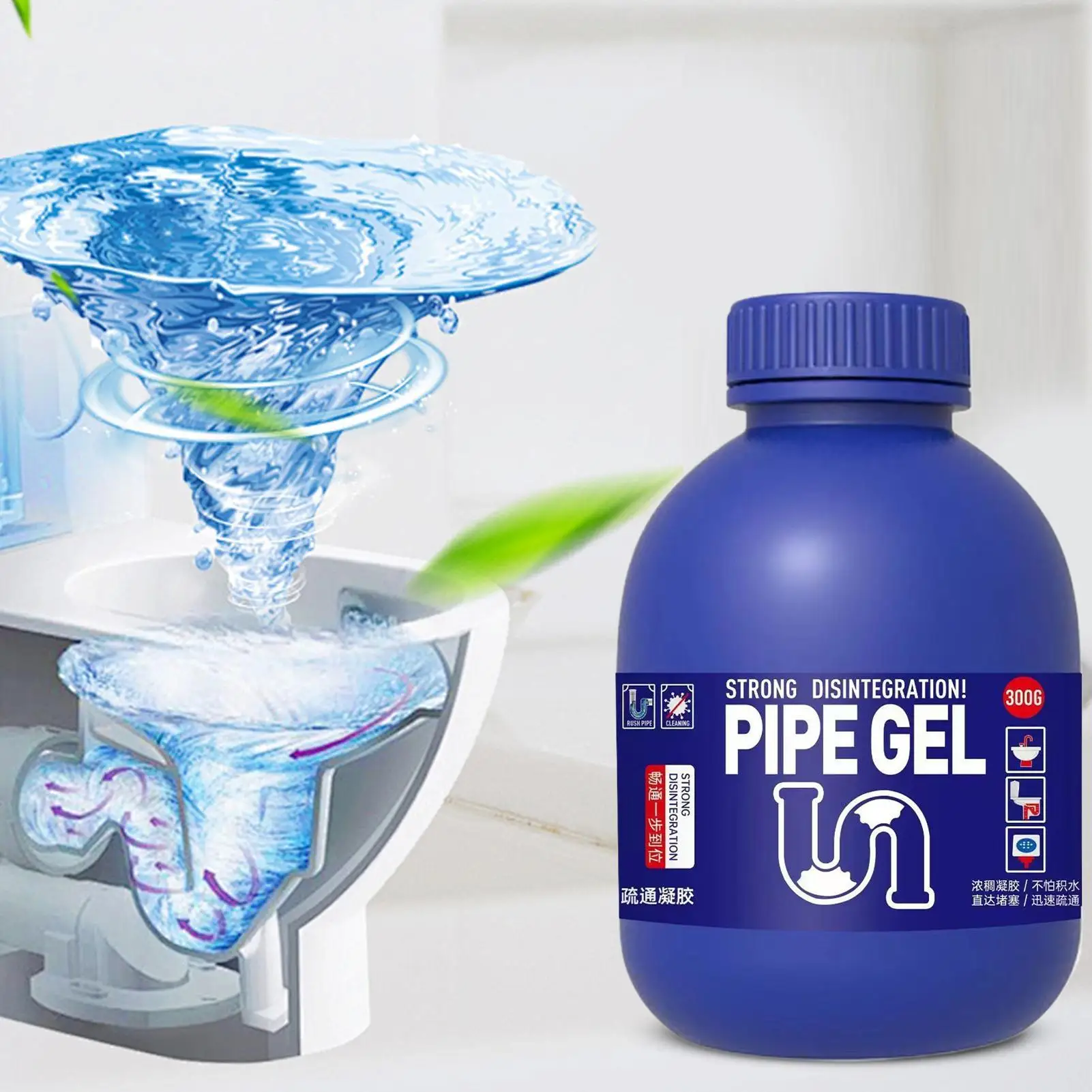 300ml Drain Cleaner Hair and Grease Drain Cleaner Powerful Odor ...