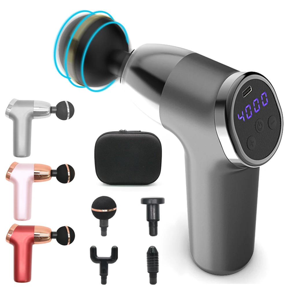 USB Mini Electric Massage Gun Muscle Relaxation Vibration Speed Body ...