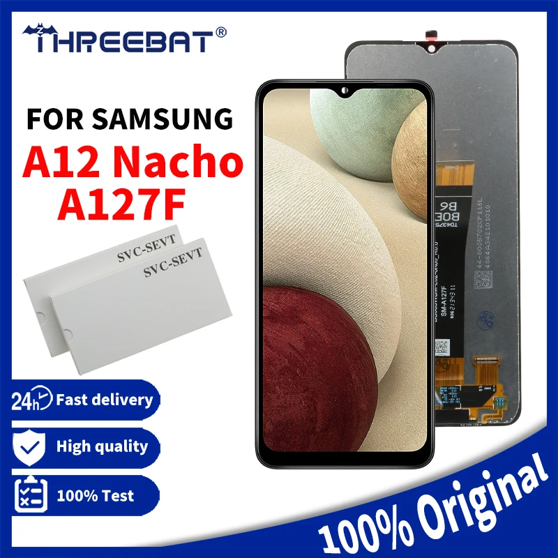 Pantalla Original de 6,5 "para Samsung Galaxy A12 Nacho A127F A127M ...