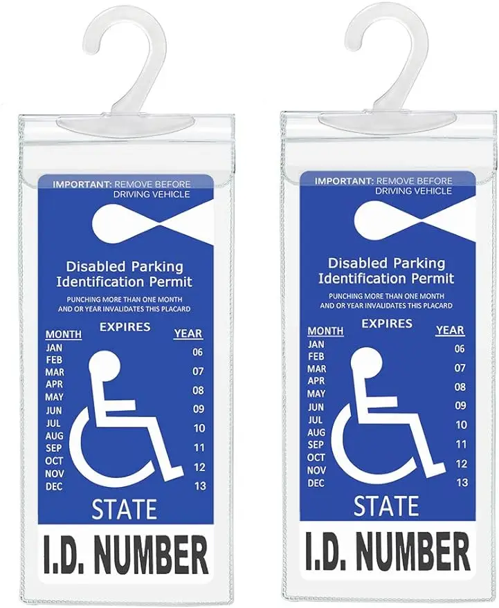 2Pcs-Handicap-Parking-Placard-Holder-Ultra-Transparent-Disabled-Parking ...