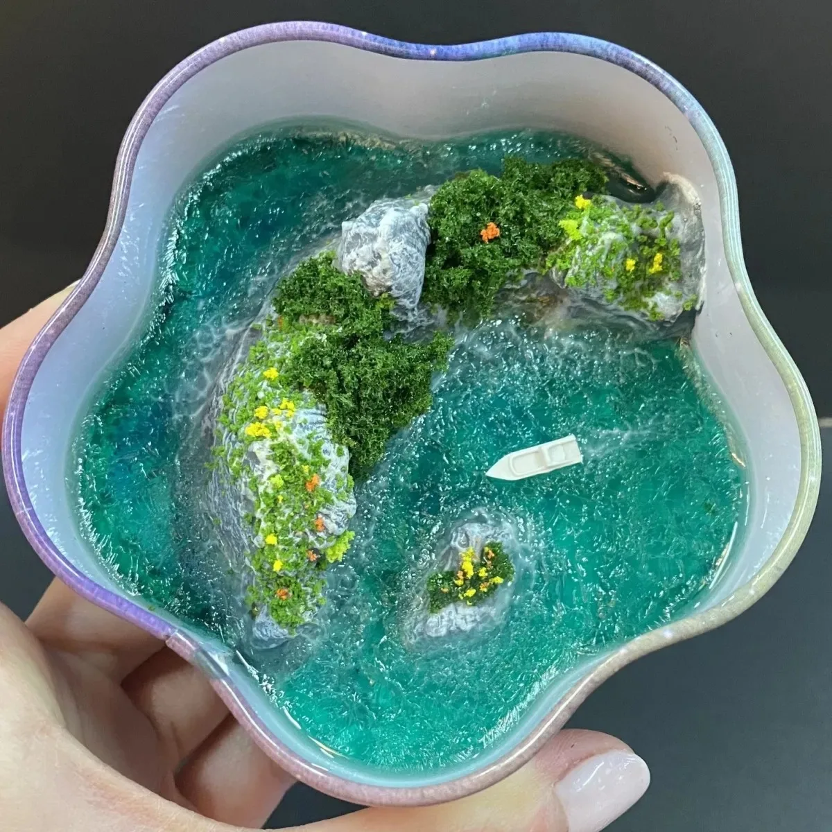 Handmade-Realistic-Seascape-Creative-Iron-Box-Resin-Miniature-Landscape ...