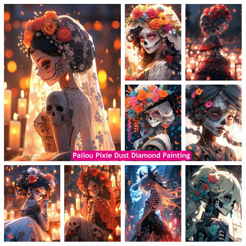 La-Calavera-de-la-Catrina-Girl-AB-Diamond-Painting-Day-Of-The-Dead ...