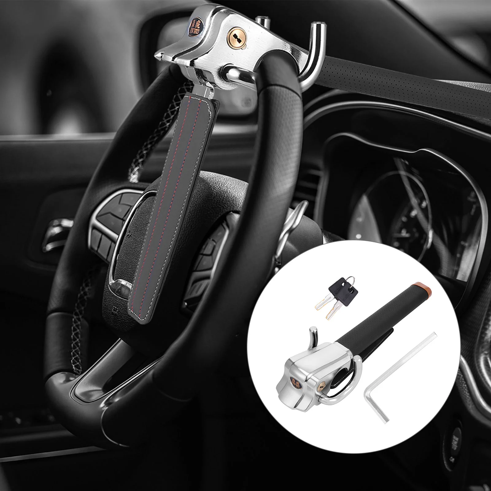 Anti-theft-Lock-Steering-Wheel-Auto-Security-Heavy-Duty-Safety-Car ...