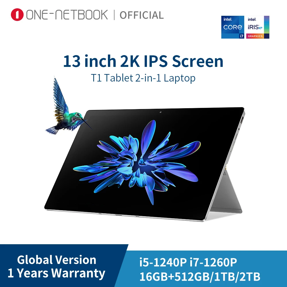 13 Inch T1 Tablet 2K IPS Intel 12th Gen i7-1260P 16GB RAM 512GB/1TB/2TB SSD Laptops Win11 ...