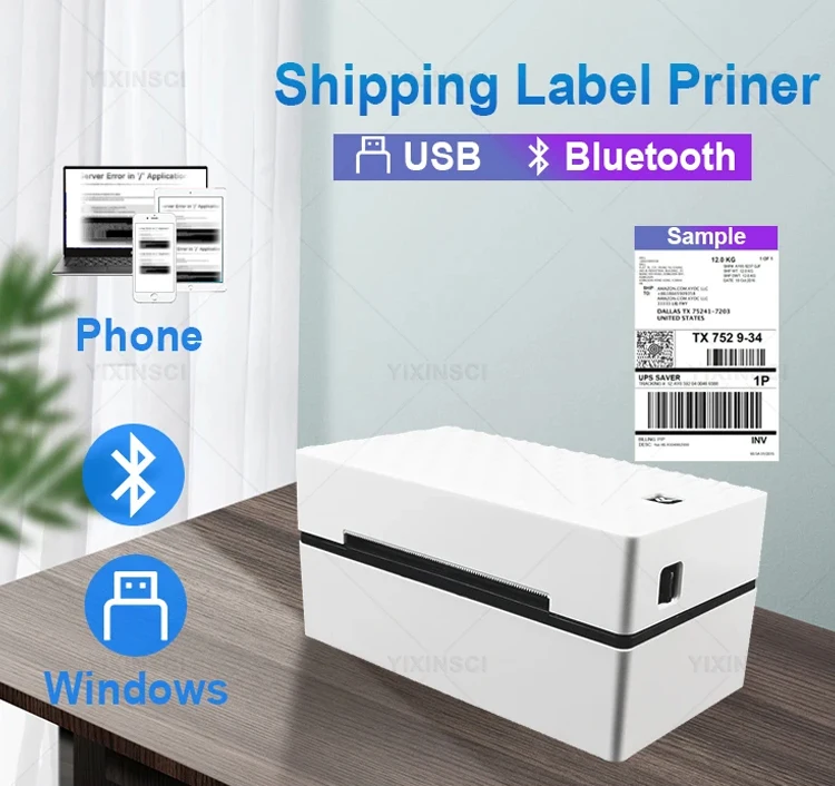 CC430-Thermal-High-Speed-Label-Printer-Wireless-Bluetooth-Shipping-Mini ...