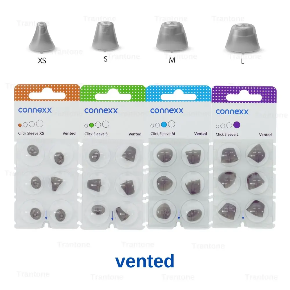Signia-Rexton-Vibe-Hearing-aid-open-dome-connexx-click-sleeve-vented ...
