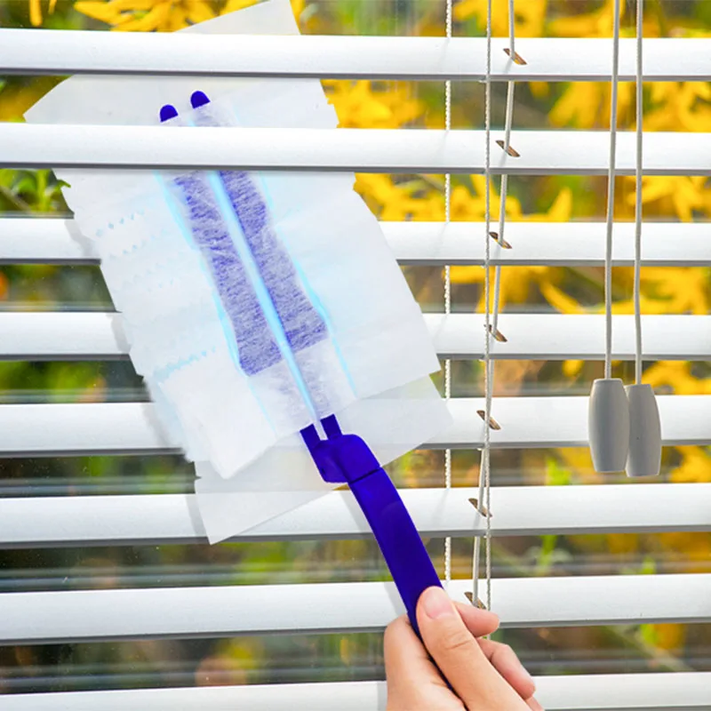 Disposable-Electrostatic-Dust-Duster-Blue-Fluffy-Fiber-Brush-Head ...