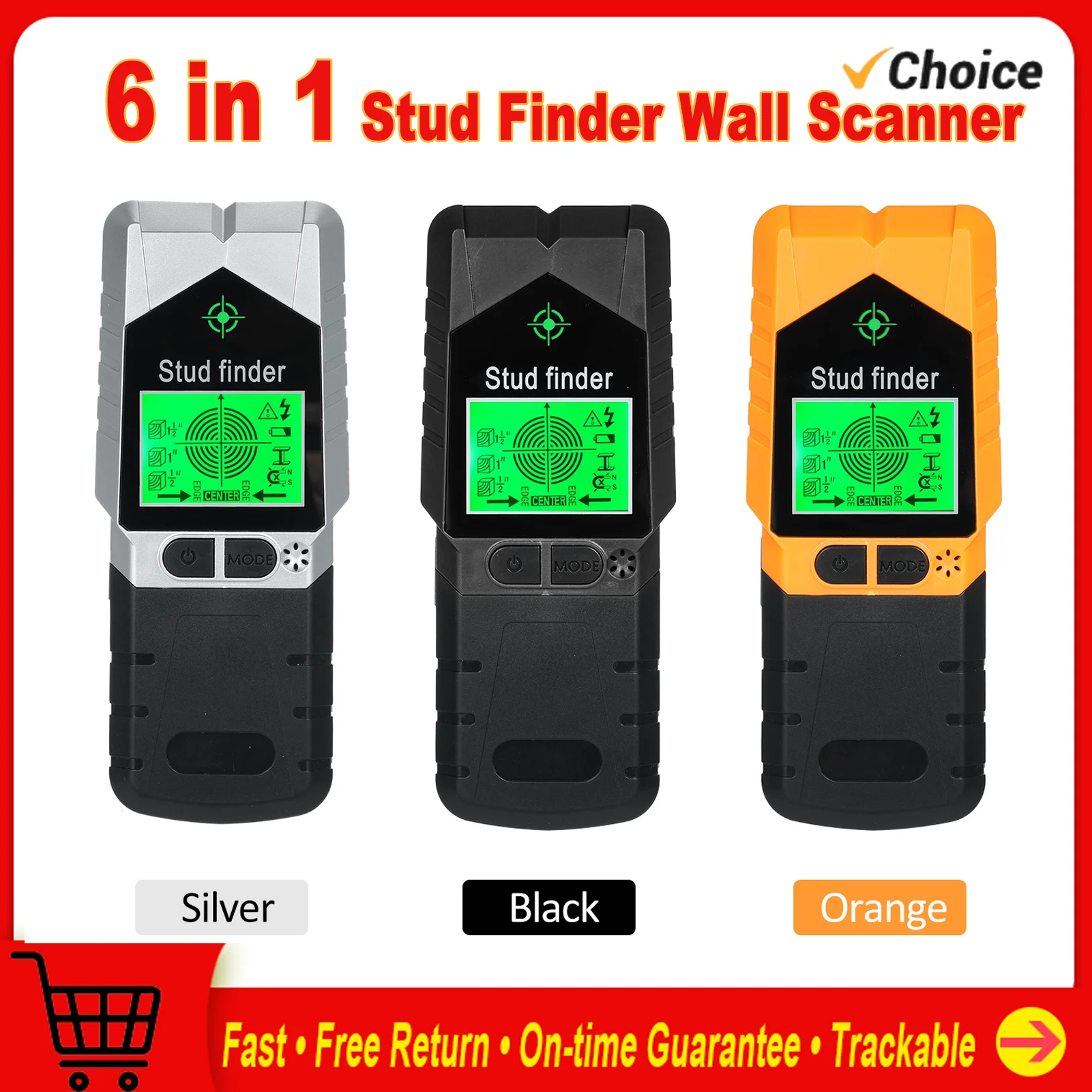 Wall Scanning Tool Magnetic Stud Finder - Portable Screw & Nail ...