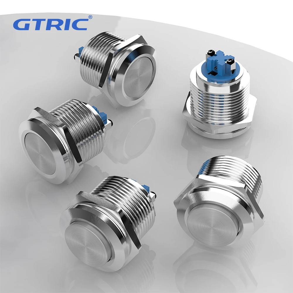 GTRIC-Metal-Push-Button-Switch-Screw-Terminal-16-19-22MM-1NO-Self ...