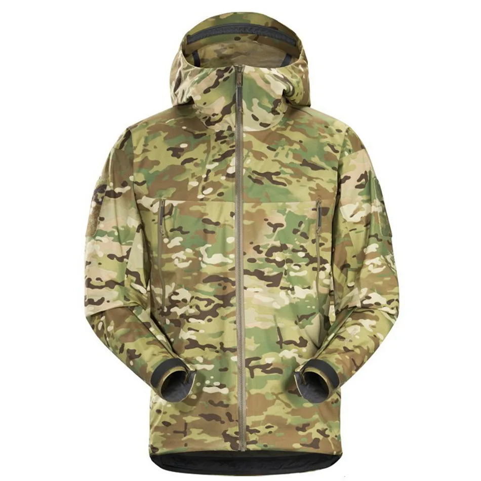 Outdoor Hard Shell Tactical Jacket Windbreaker Waterproof Camouflage ...