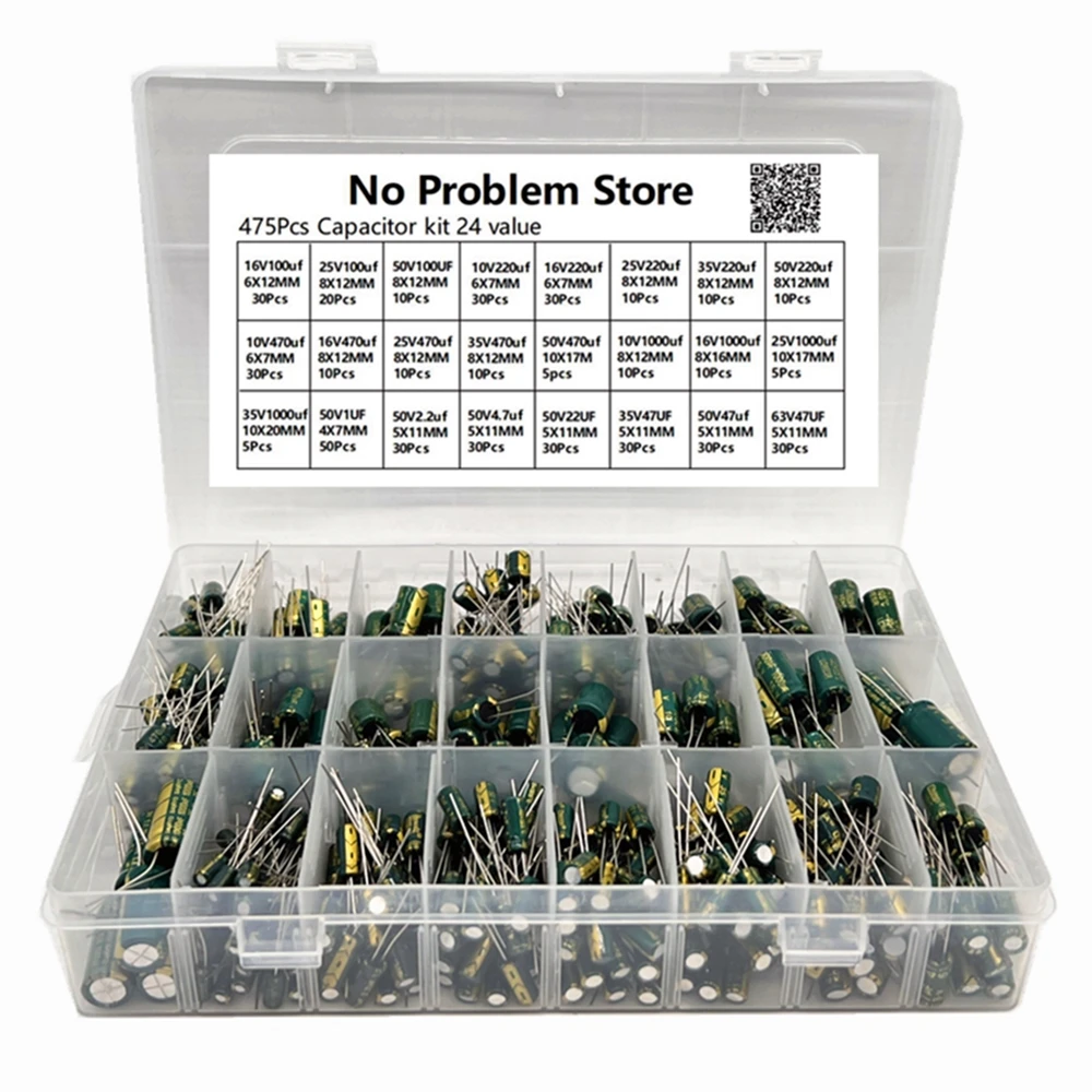 High-quality-475Pcs-lot-24-Values10V-16V-25V-50V-0-1uF-1000uF ...